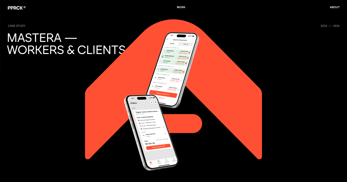 Case Study — MasterA Workers & Clients Apps — Paulius Papreckis